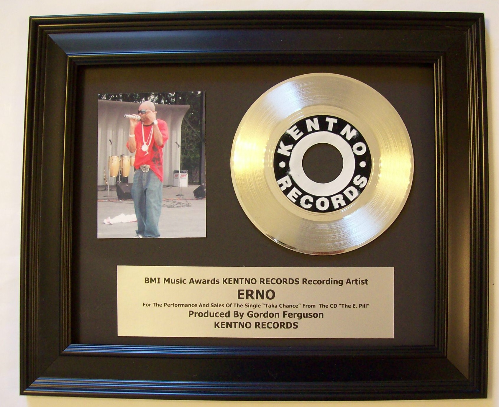 Platinum/Silver 45 rpm Trophy/Award