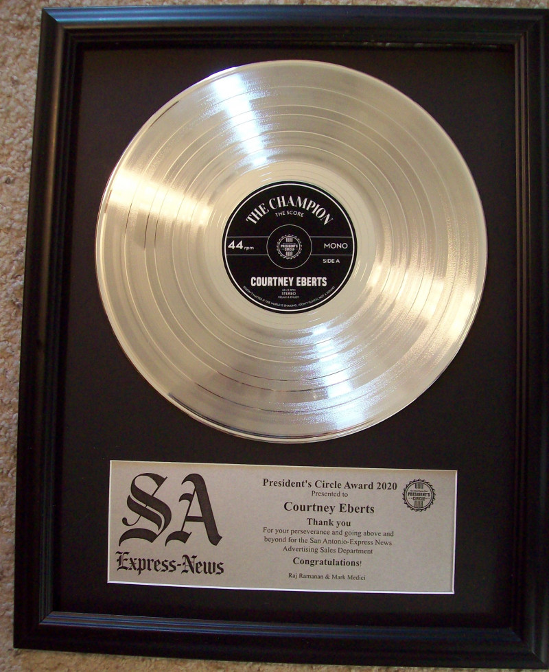 Platinum/Silver Plated LP Trophy